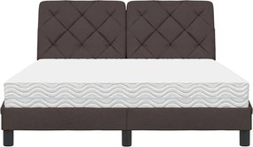Postel s matrací tmavě hnědá 120 x 200 cm textil 3310730