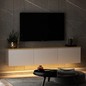 Hanah Home TV stolek Neon - White v2, Bílá, Dub