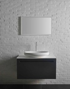 Sapho, THIN oválné umyvadlo 600x400x112mm, na desku, matná bílá, WN213