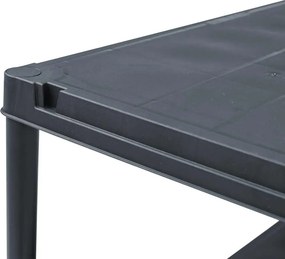 Skladové regály 5 ks černé 60 x 30 x 138 cm plastové 276252