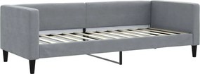Válenda s přistýlkou a zásuvkami světle šedá 80 x 200 cm textil 3196627
