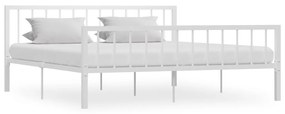 284567 vidaXL Rám postele bílý kov 180 x 200 cm