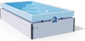 Přelivový bazén QBIG BENEFIT 3,5 x 7 x 1,5 m - Světle modrý