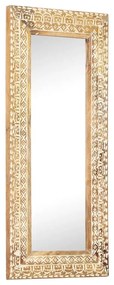 Ručně vyřezávané zrcadlo 110 x 50 x 2,6 cm masivní mangovník - Default Title