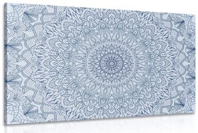 Obraz detailní ozdobná Mandala v modré barvě Varianta: 120x80