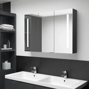 LED koupelnová skříňka se zrcadlem 89 x 14 x 62 cm zářivě černá 326526