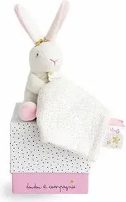 Doudou Dárková sada - Plyšový králíček s muchláčkem 10 cm ružová / od