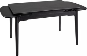 Jídelní rozkládací stůl Sento 120/180 cm keramika černý mramor/černý