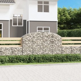 Klenutý gabionový koš 200 x 50 x 120/140 cm pozinkované železo 153476