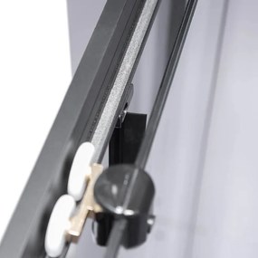 BPS-koupelny Čtvercový sprchový kout HYD-SK30B 90x90 černá/transparent + vanička HYD-SSV-SXL02B bílá