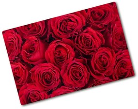 Wallmuralia Deska na krájení skleněná Růže 80x52 cm
