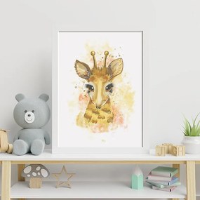 Plakát 'Okatá žirafa' do dětského pokoje