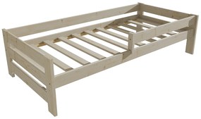 Vomaks Dětská postel se zábranou VMK006D KIDS Rozměr: 80 x 200 cm, Barva: surové dřevo