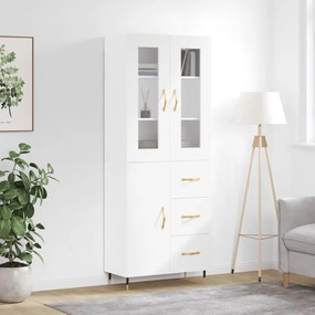 Skříň highboard bílá 69,5 x 34 x 180 cm kompozitní dřevo