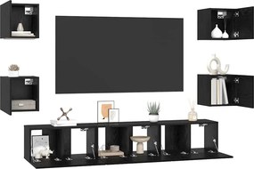 Sestava TV skříněk 7 ks Černý dub Kompozitní dřevo 3393397