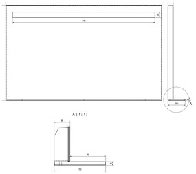 Sapho BRETO zrcadlo s LED osvětlením a policí 1000x608mm, BT100