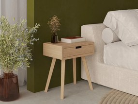 Benlemi Zaoblený noční stolek ze dřeva LUNA FLO přírodní Zvolte kvalitu dřeva: 1. Dubový masiv třídy A