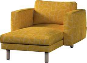 Potah na IKEA Norsborg šezlong s loketními opěrkami barva žlutá látka pletený vzor, vzorované