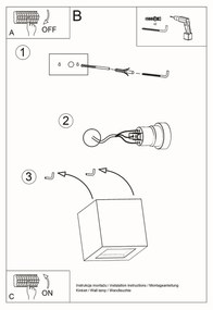 Nástěnné svítidlo Leo, 1x bílé keramické stínidlo