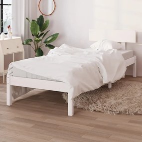 vidaXL Rám postele masivní borovice 100 x 200 cm [810139] Barva: Bílá