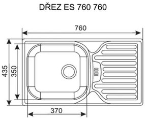 Dřez ES 760 760