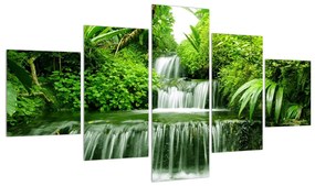 Obraz indonéských vodopádů (125x70 cm)