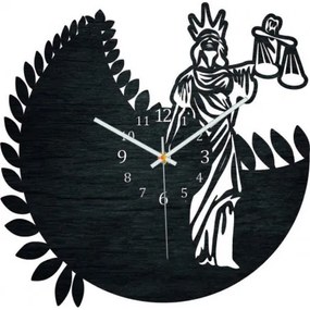 Hodiny se znamením zvěrokruhu - Váhy - černé a přírodní | SENTOP PR0447