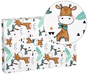 TOP Prostěradlo jersey s elastanem 70x140 Žirafa