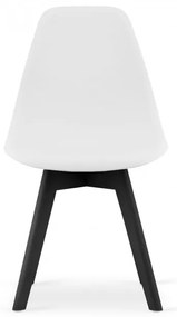 Jedálenská stolička KITO biela (čierne nohy)