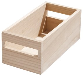 Úložný box ze dřeva paulownia iDesign Eco Handled, 12,7 x 25,4 cm