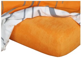 Dadka Froté prostěradlo pomeranč B  Froté prostěradlo pomeranč 100x220x20 cm