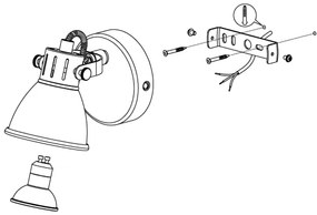 Eglo 98393 - LED Nástěnné bodové svítidlo SERAS 1xGU10/3,3W/230V