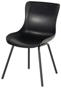 Jídelní židle Sophie Rondo s alu podnoží, Carbon Black HN21701008