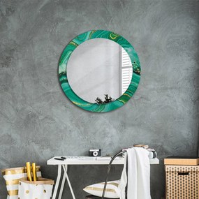 Kulaté dekorativní zrcadlo Achát jaspis marble fi 70 cm