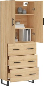 Skříň highboard dub sonoma 69,5 x 34 x 180 cm kompozitní dřevo 3195870