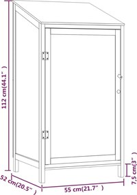 vidaXL Zahradní kůlna 55 x 52 x 112 cm masivní jedlové dřevo [152180] Barva: antracitová