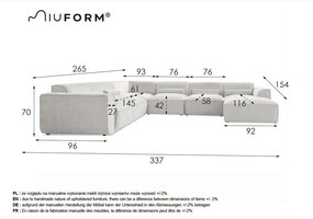 Šedá rohová pohovka (levý roh) Flex Felix – Miuform