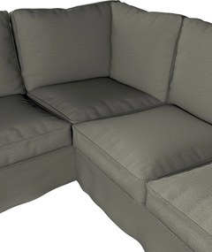 Potah na pohovku IKEA  Ektorp rohová barva šedá látka pletený vzor