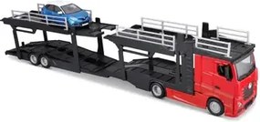 Bburago STREET FIRE Kamion s návěsem Multicar Carrier M-B Actros + Rea
