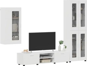 Sestava TV skříněk FLORIN 3 ks Vysoce lesklá bílá 3397948