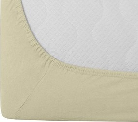 Jersey prostěradlo HIGHFIT krémové 200 x 220 cm