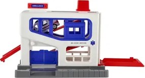 TEDDIES Parkovací garáž s autem ambulance / Hračka / plast / od 3 let