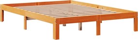 Postel s knihovnou bez matrace 140 x 200 cm masivní borovice 3322580