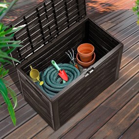 Úložný box WOODEBOX, 190L, 78x44x55cm, tmavě hnědá Prosperplast