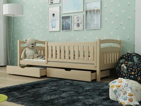 Dětská postel 90 cm Tarra (s roštem a úl. prostorem) (borovice). 1012908