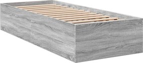 Rám postele šedý sonoma 90 x 190 cm kompozitní dřevo 3281068