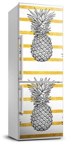Wallmuralia Nálepka na ledničku Ananasy pásky 60x180 cm