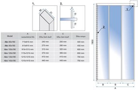 Sprchové dveře MAXMAX Rea ALEX