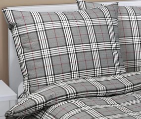 Bellatex Krepové povlečení Šedá 140x220 cm, 70x90 cm