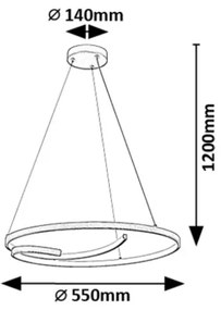Rabalux 72367 - LED Lustr na lanku NILOO LED/40W/230V 4000K